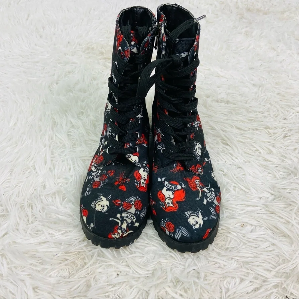 Disney | Shoes | Disneys The Little Mermaid Black Lace Up Ariel ...